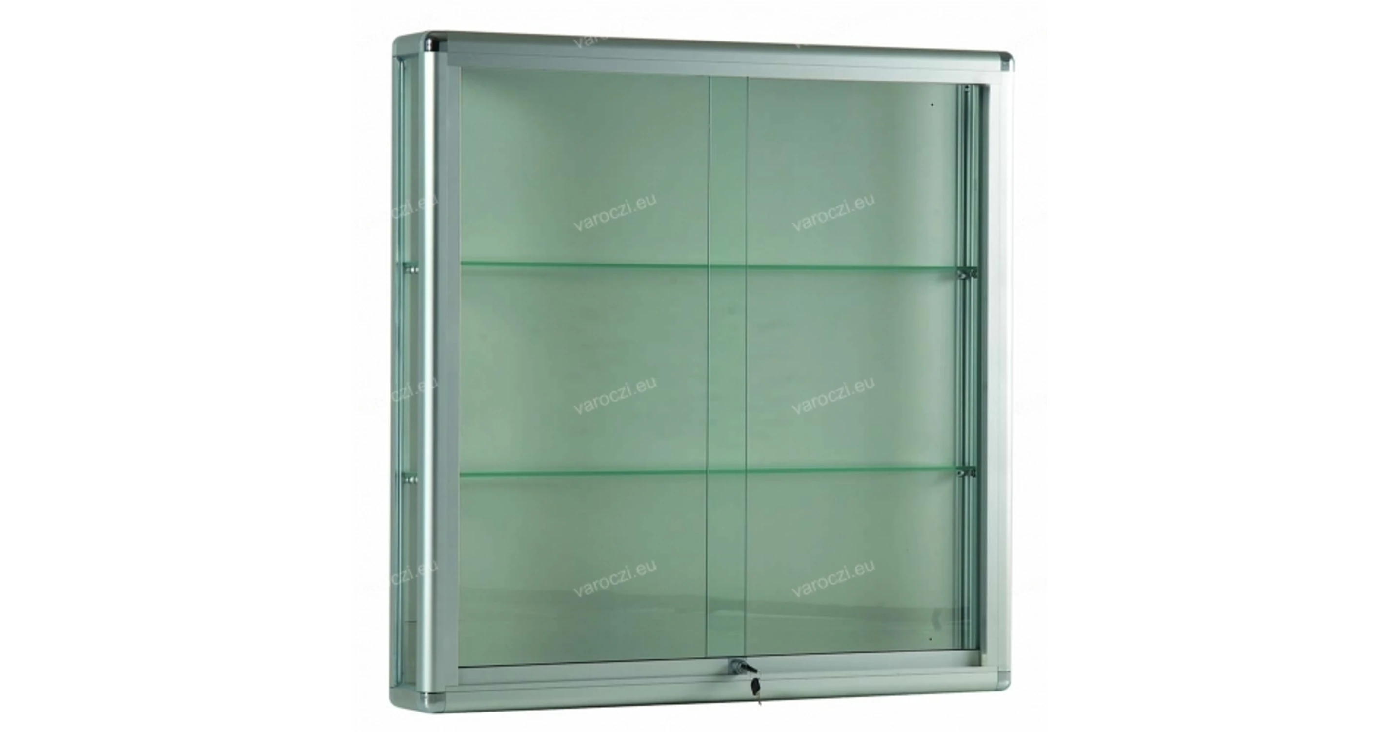 Alumínium keretes fali vitrin (1000x250x1000 mm) -Többféle színben és ...